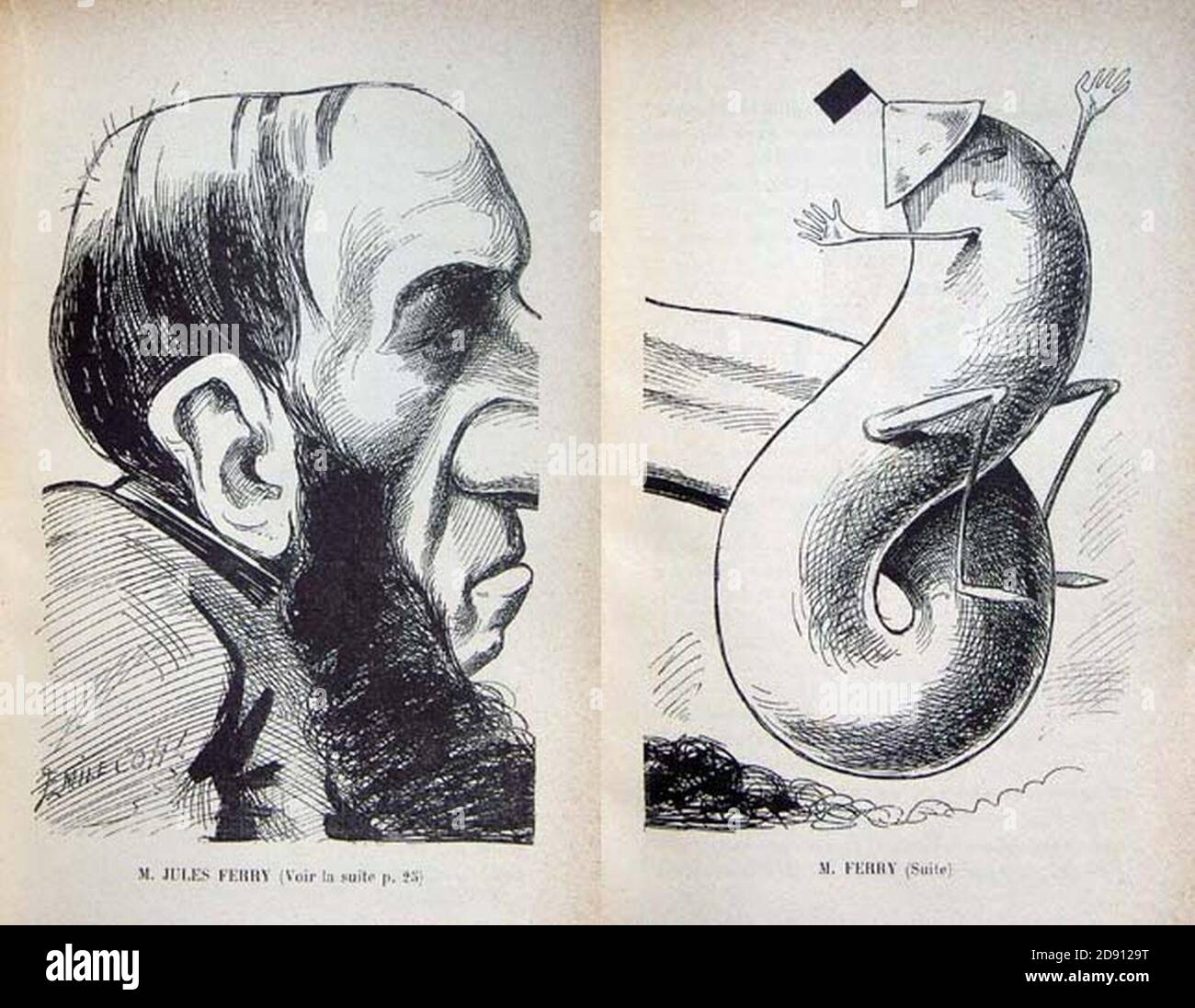 Jules Ferry (by Emile Cohl Stock Photo - Alamy