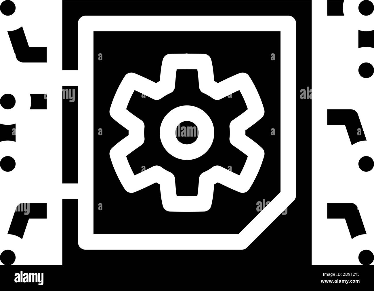 micro chip glyph icon vector illustration sign Stock Vector Image & Art ...