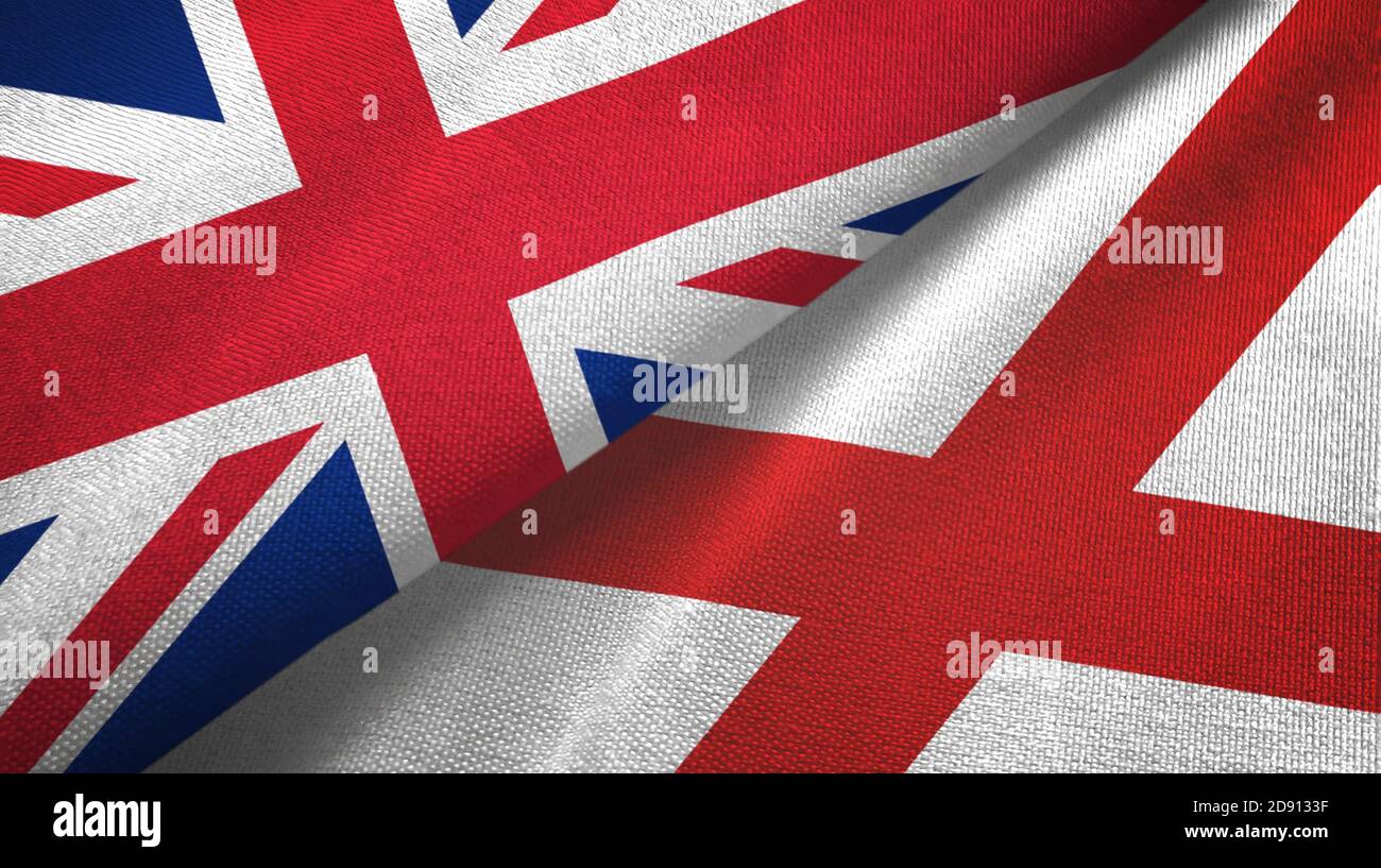 British And Irish Flag Together