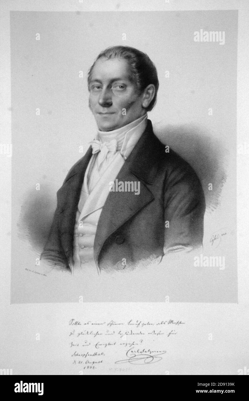 Karl Gottfried Salzmann Litho Stock Photo - Alamy