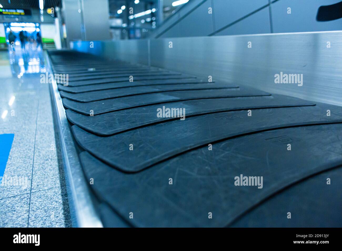 Airport interior baggage claim conveyor close up Stock Photo - Alamy