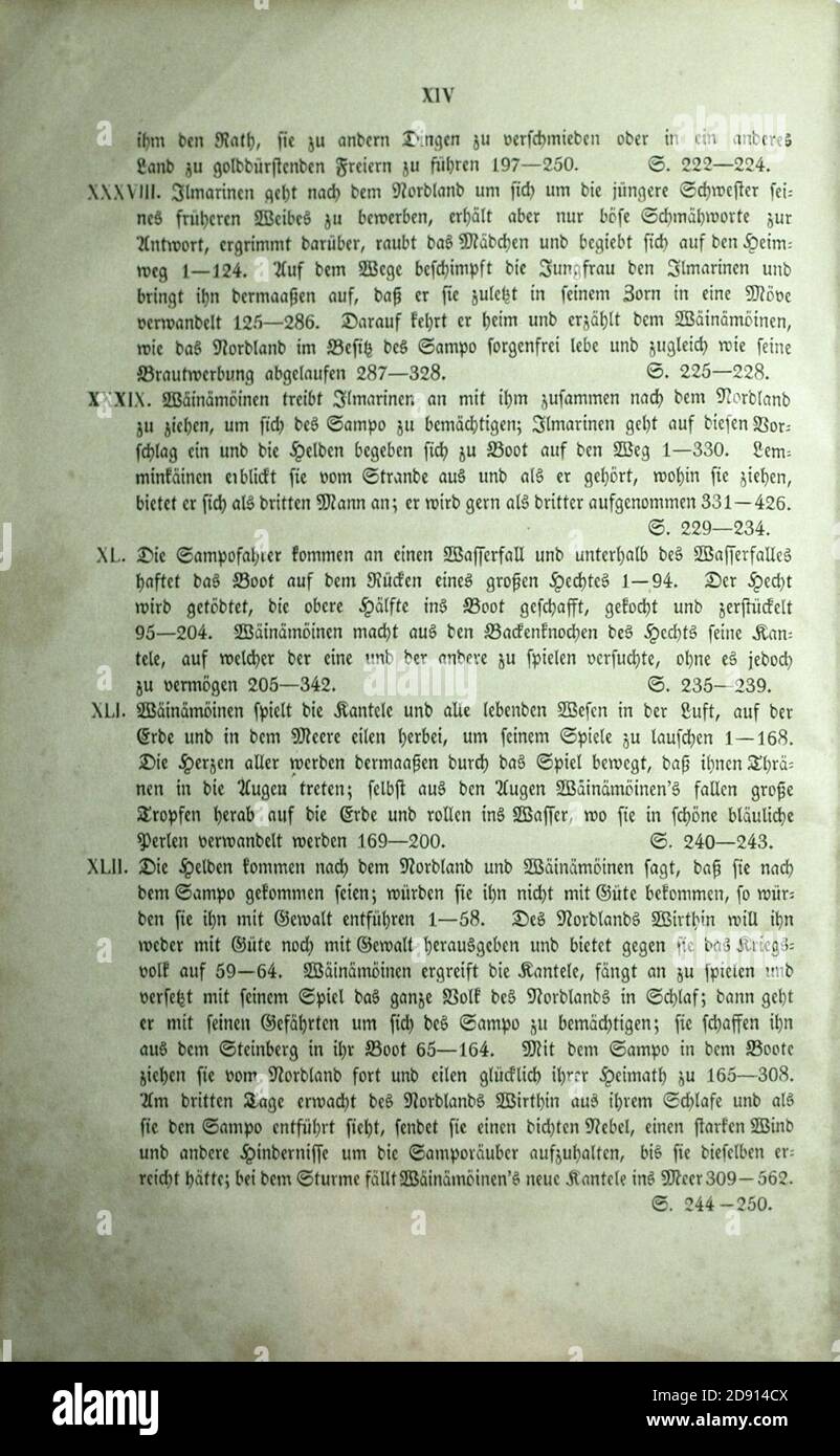 Kalewala, das National-Epos der Finnen - XIV Stock Photo - Alamy