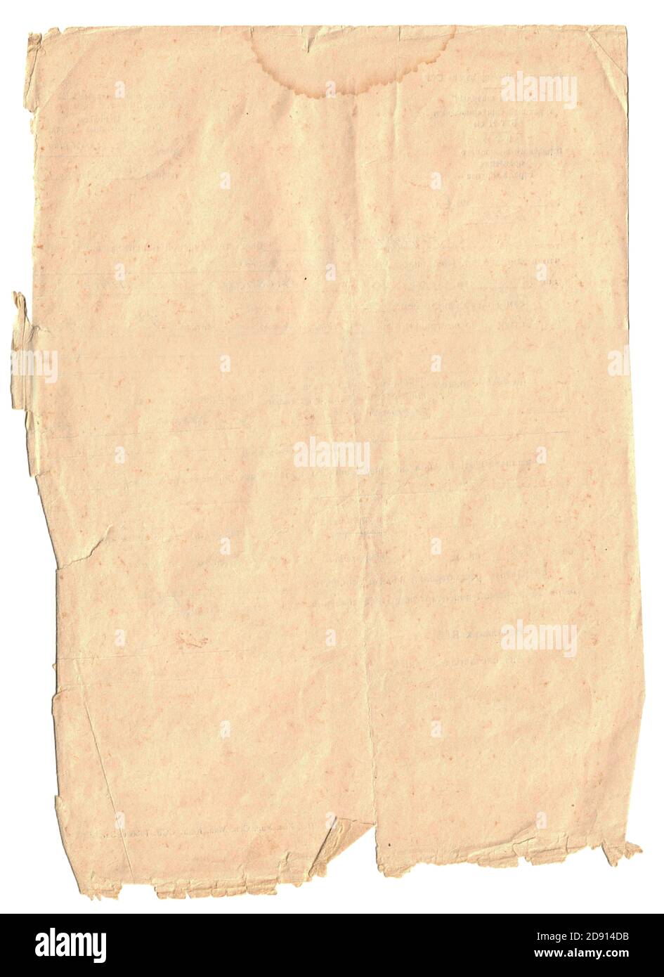 Old paper 1960 isolated on a white background Stock Photo - Alamy