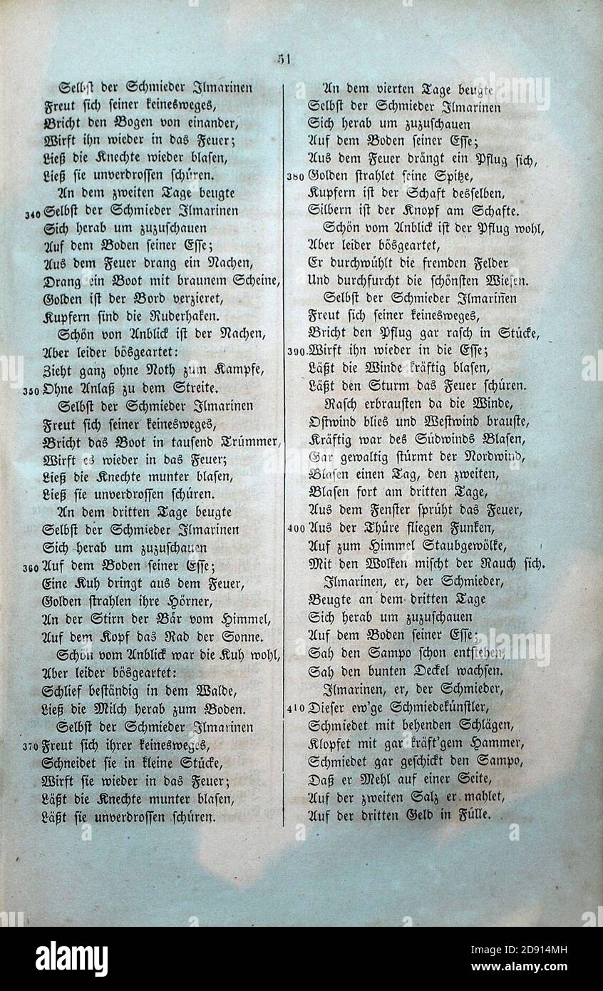 Kalewala, das National-Epos der Finnen - 051 Stock Photo - Alamy