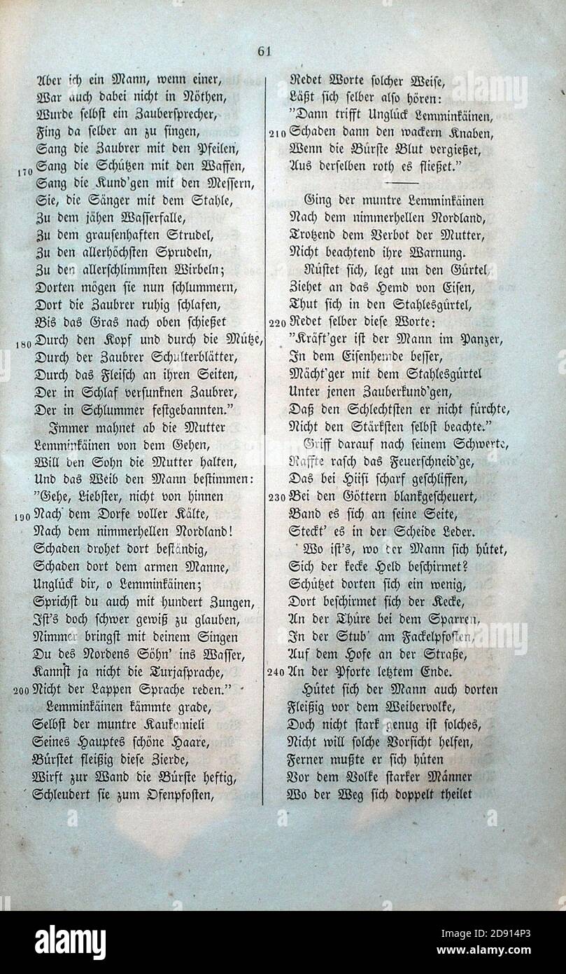 Kalewala, das National-Epos der Finnen - 061 Stock Photo - Alamy