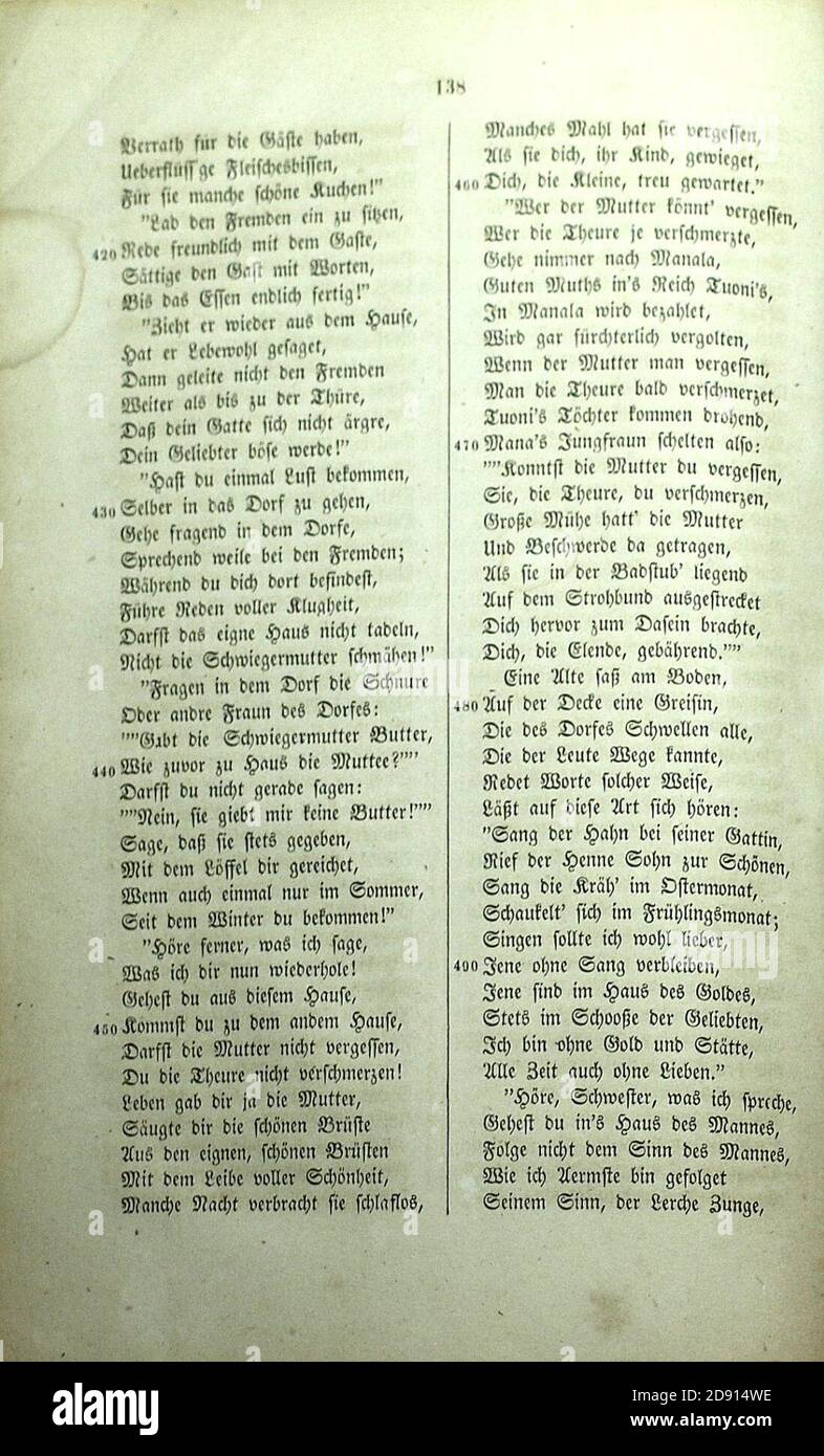 Kalewala, das National-Epos der Finnen - 138 Stock Photo - Alamy