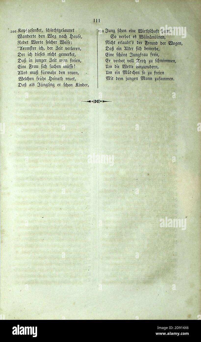 Kalewala, das National-Epos der Finnen - 111 Stock Photo - Alamy