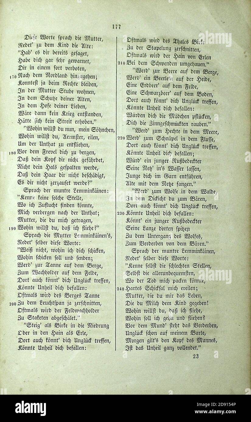 Kalewala, das National-Epos der Finnen - 177 Stock Photo - Alamy