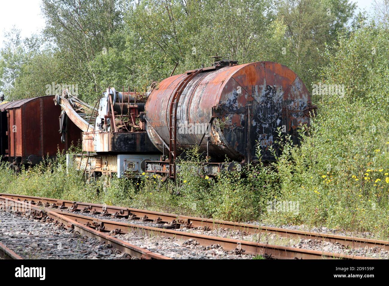 Dunaskin Railway , Ayrshire, Derelict and abandoned railway coaches and ...