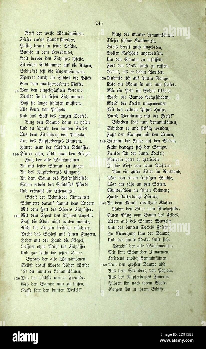 Kalewala, das National-Epos der Finnen - 245 Stock Photo - Alamy