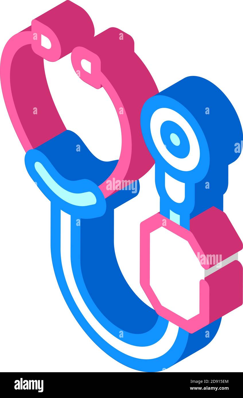 digital stethoscope isometric icon vector illustration sign Stock ...