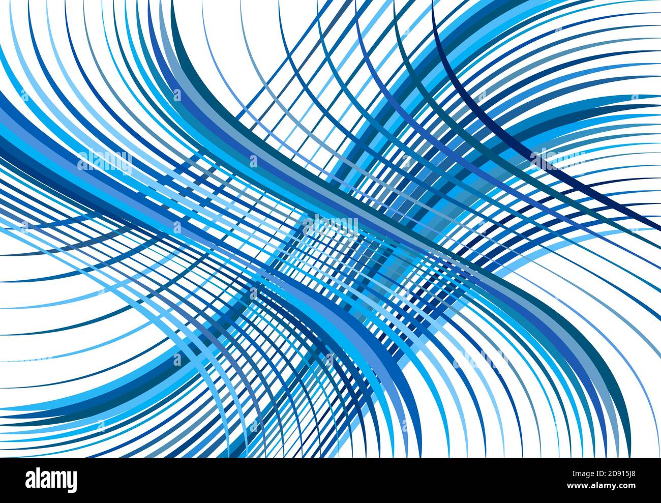 Grid, mesh of wavy, undulating, waving, billowy lines. Abstract ...