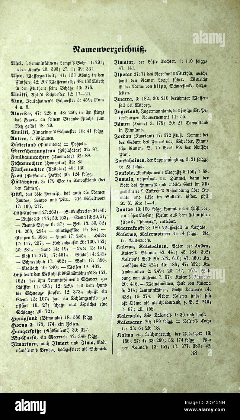 Kalewala, das National-Epos der Finnen - 297 Stock Photo - Alamy