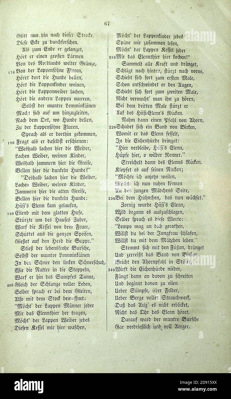 Kalewala, das National-Epos der Finnen - 067 Stock Photo - Alamy