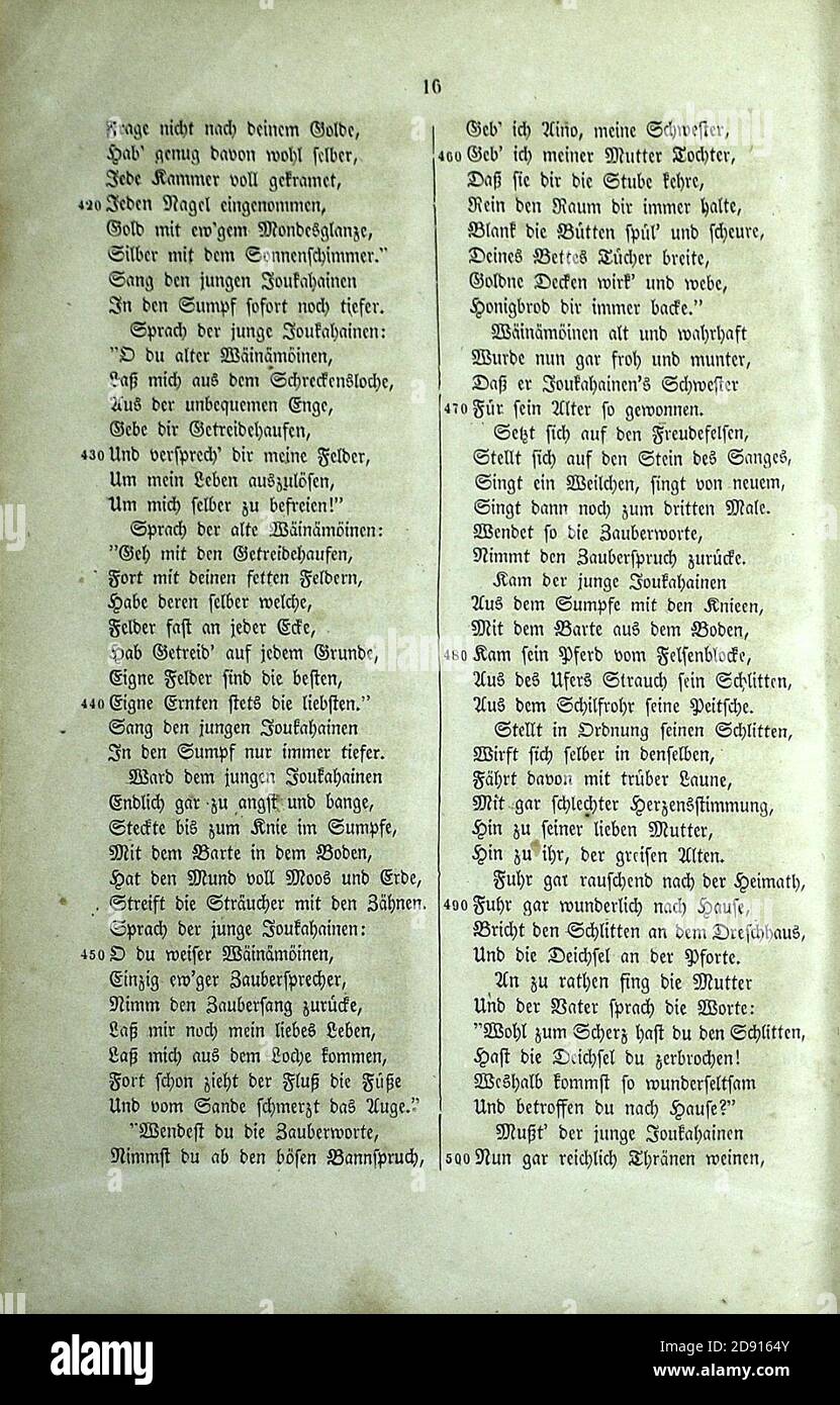 Kalewala, das National-Epos der Finnen - 016 Stock Photo - Alamy