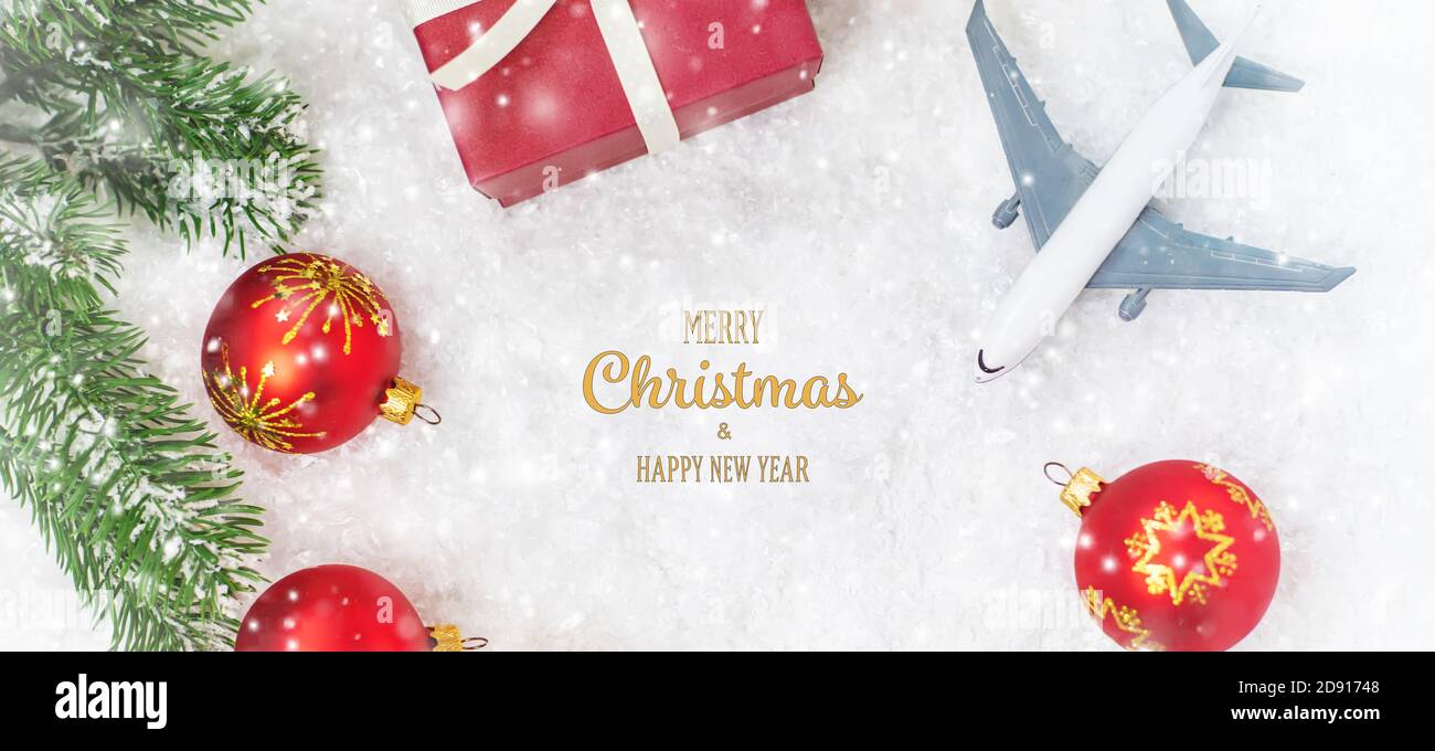 Christmas airplane hi-res stock photography and images - Alamy