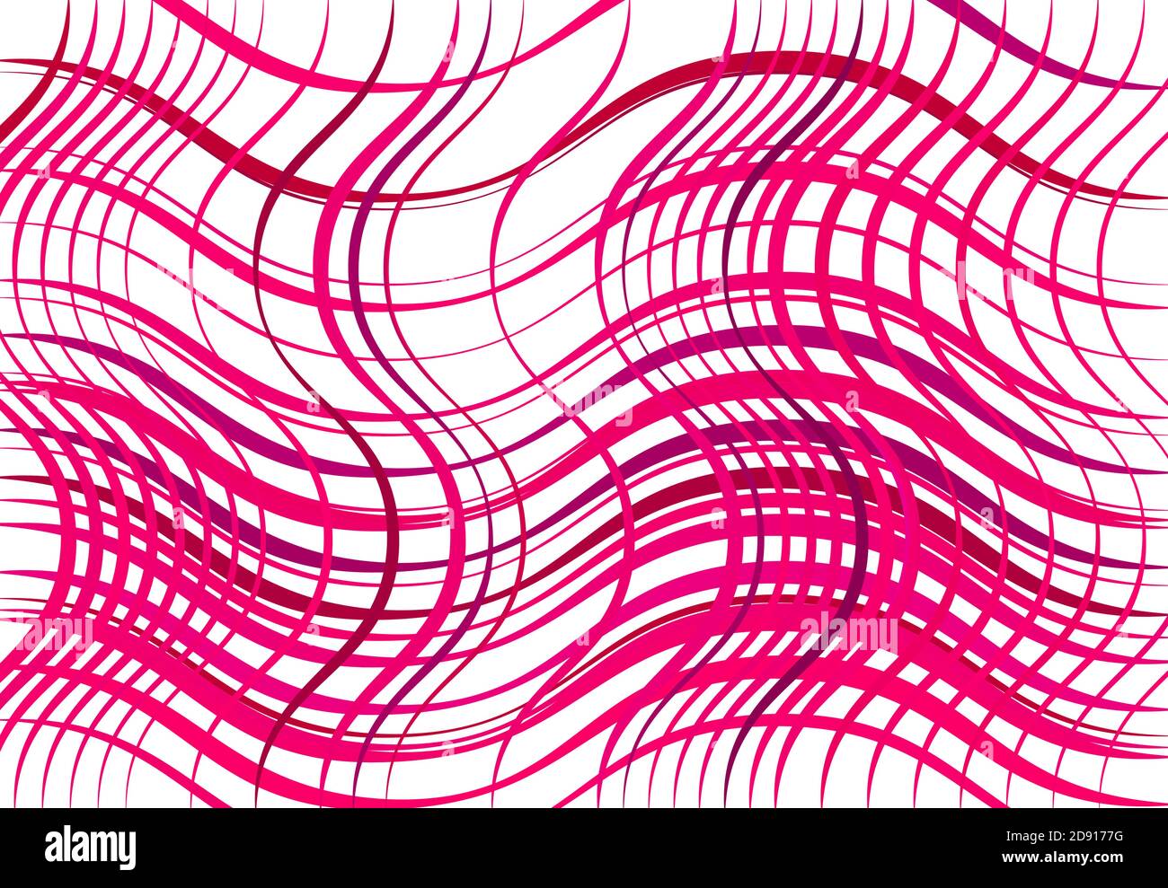 Grid, mesh of wavy, undulating, waving, billowy lines. Abstract ...