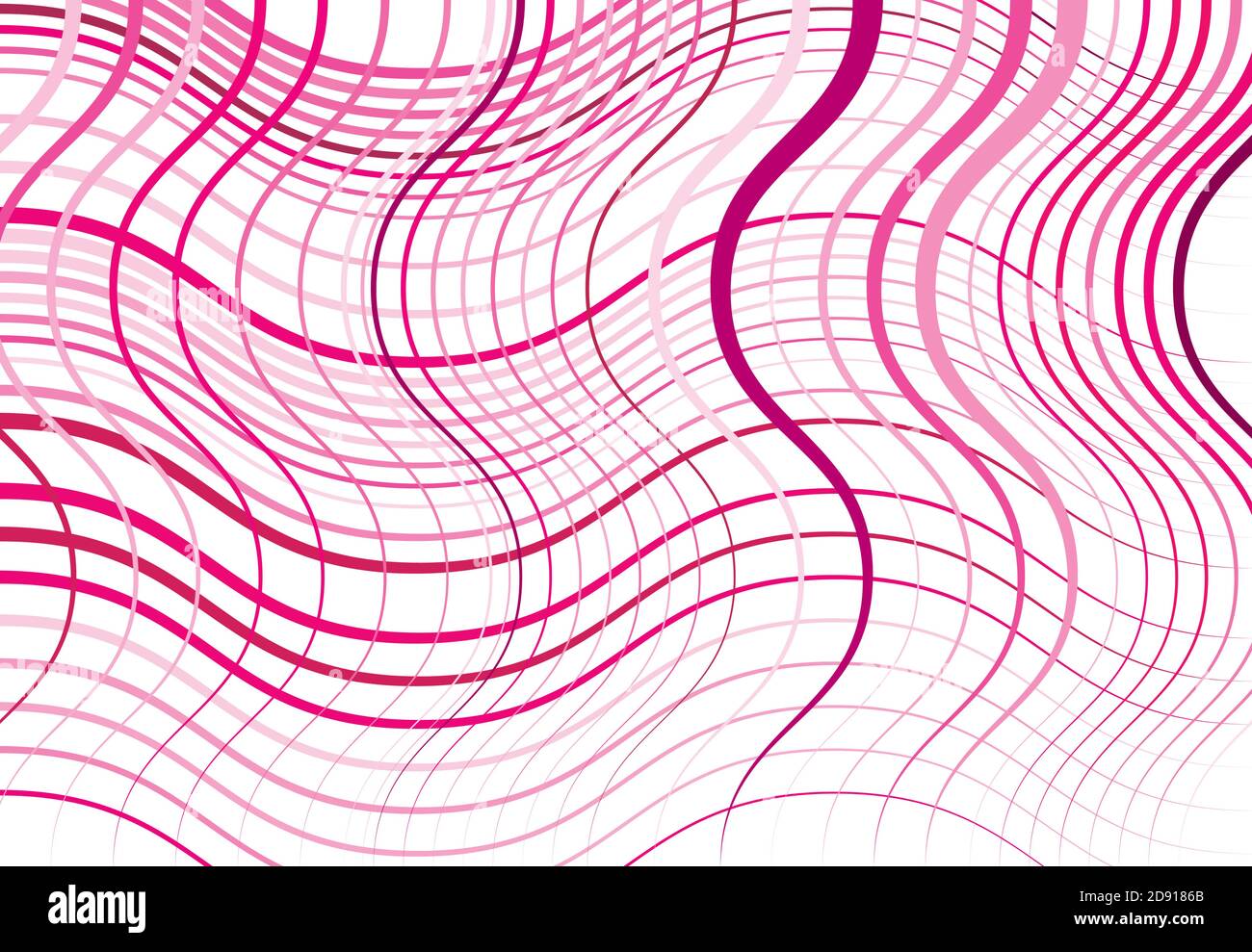 Grid, mesh of wavy, undulating, waving, billowy lines. Abstract ...