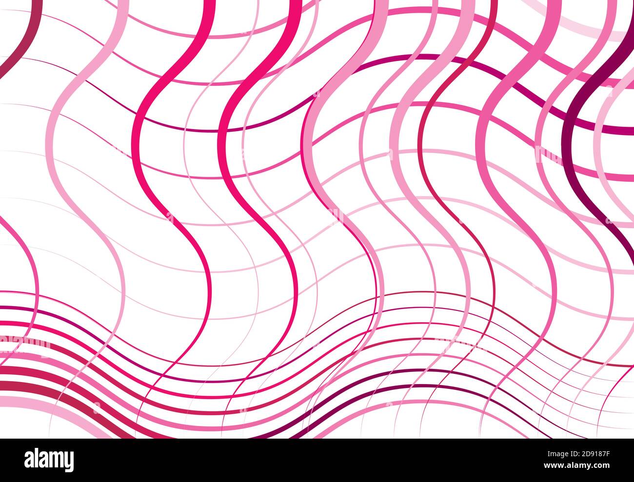 Grid, mesh of wavy, undulating, waving, billowy lines. Abstract ...