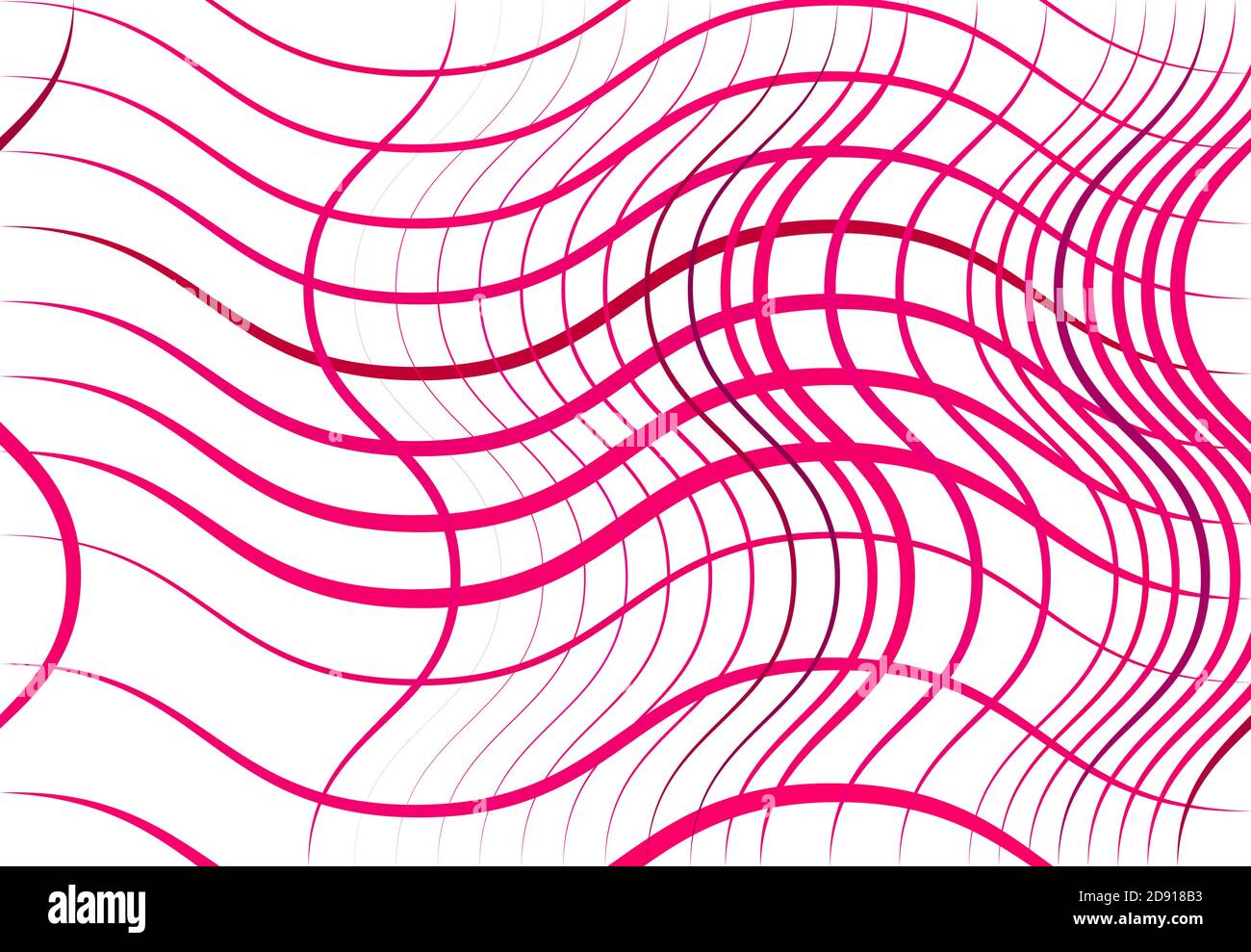 Grid, mesh of wavy, undulating, waving, billowy lines. Abstract ...