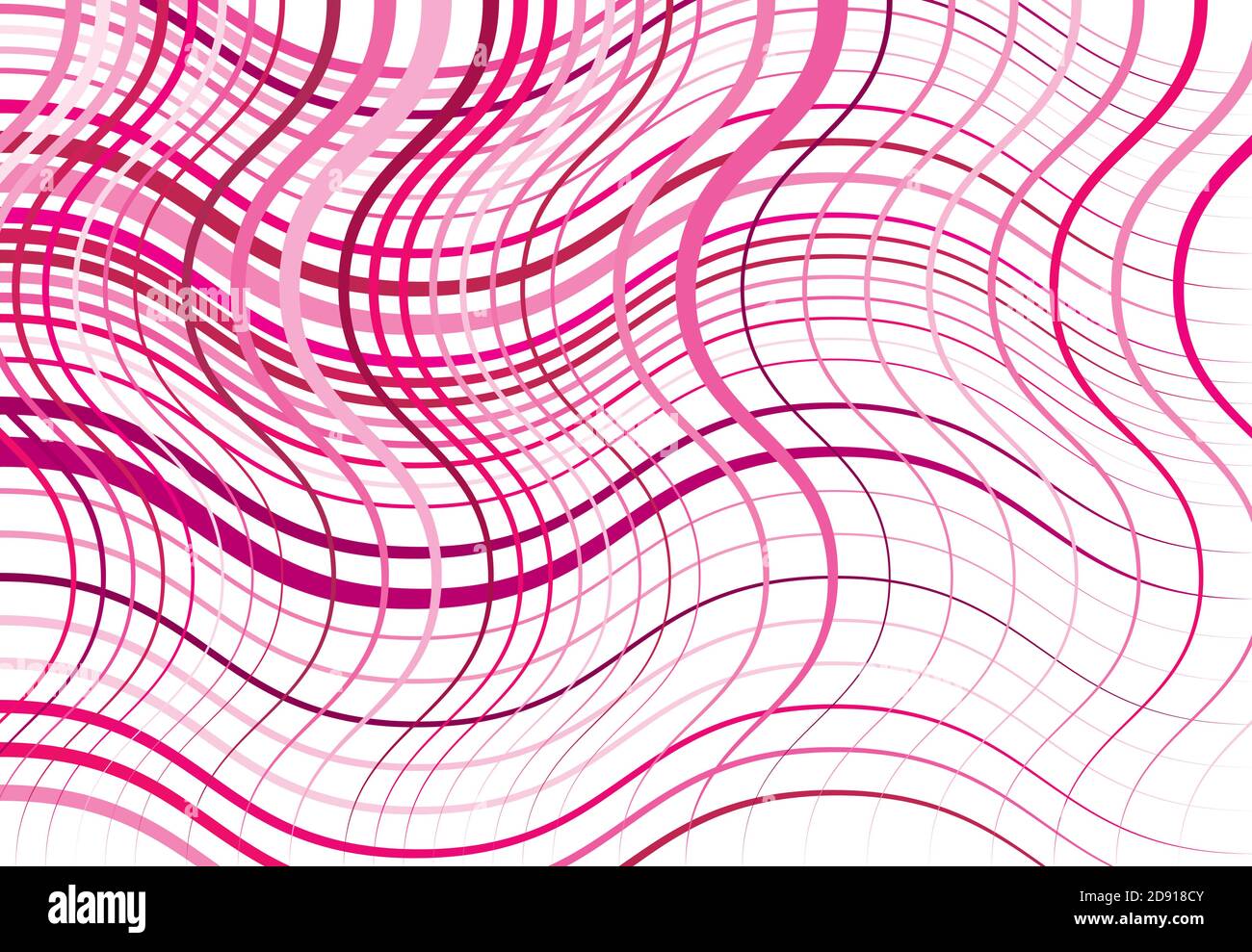 Grid, mesh of wavy, undulating, waving, billowy lines. Abstract ...