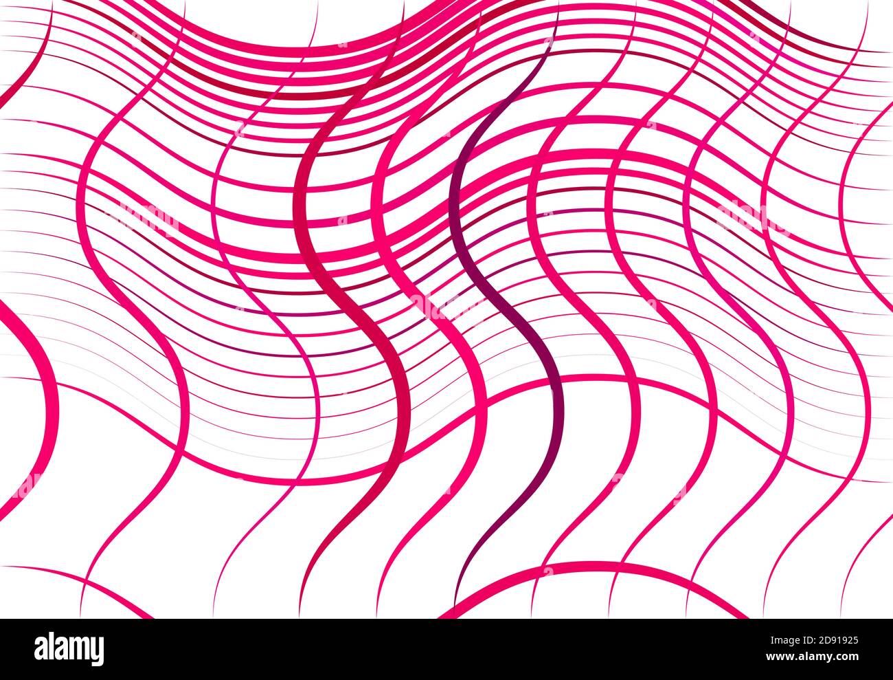 Grid, mesh of wavy, undulating, waving, billowy lines. Abstract ...