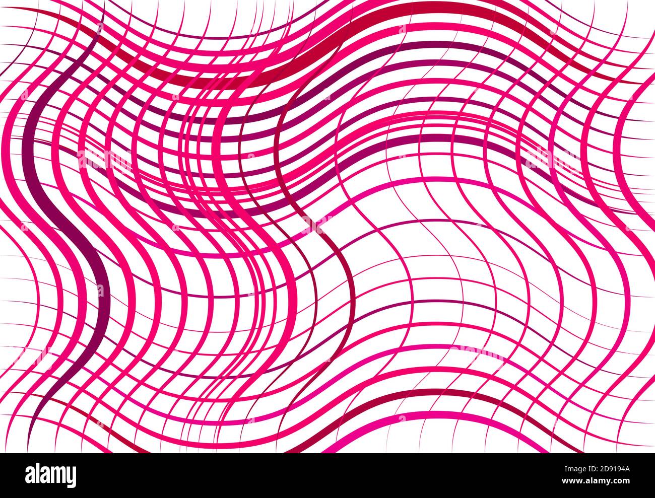 Grid, mesh of wavy, undulating, waving, billowy lines. Abstract ...