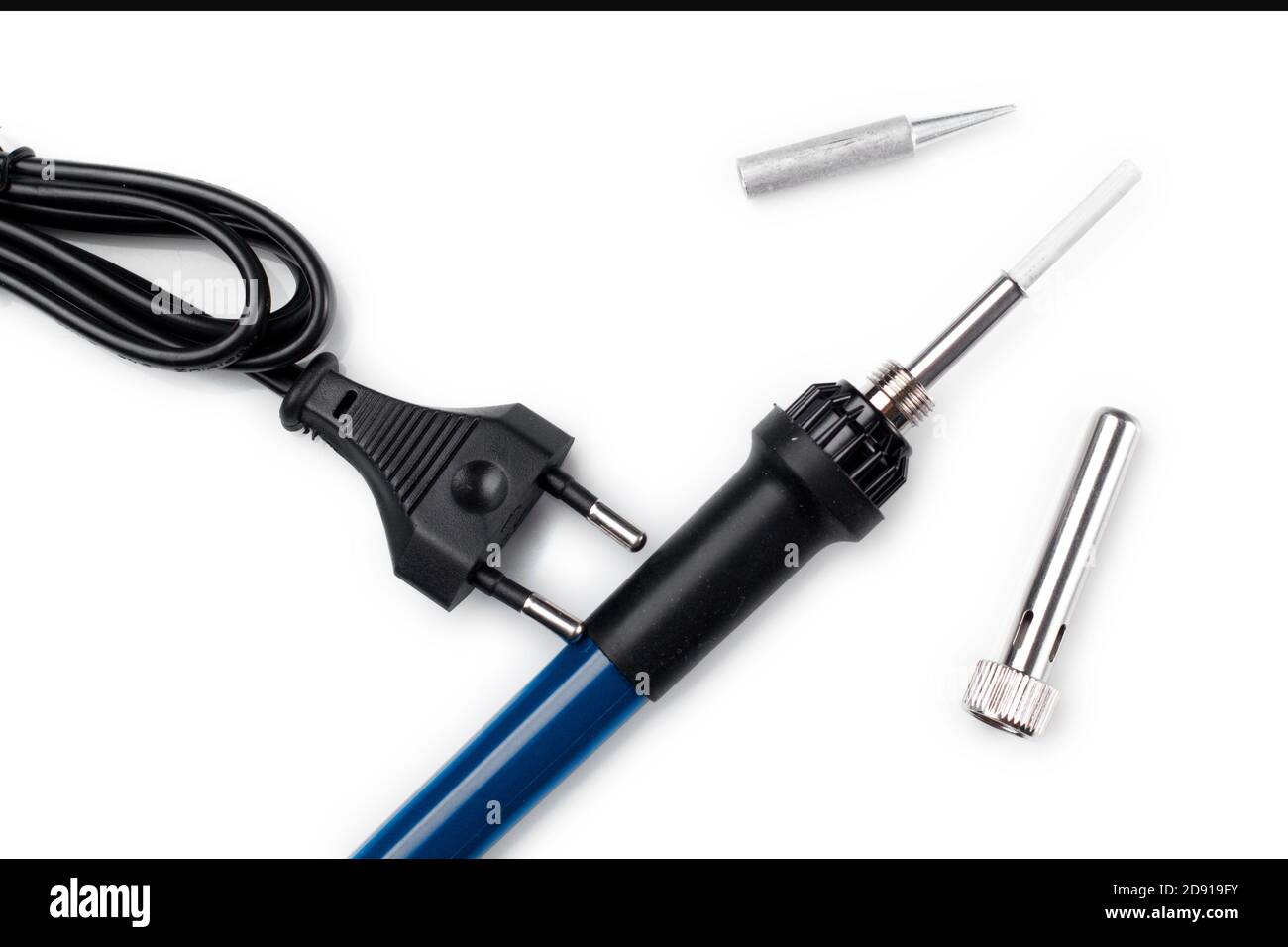 hand soldering iron disassembled on white background isolated Stock ...