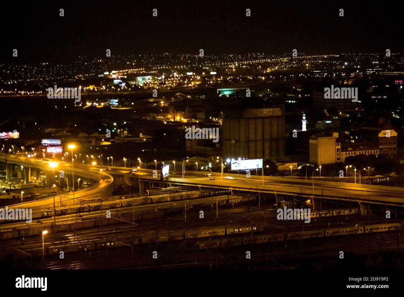 Johannesburg, South Africa - September 17, 2013: High Angle view of ...