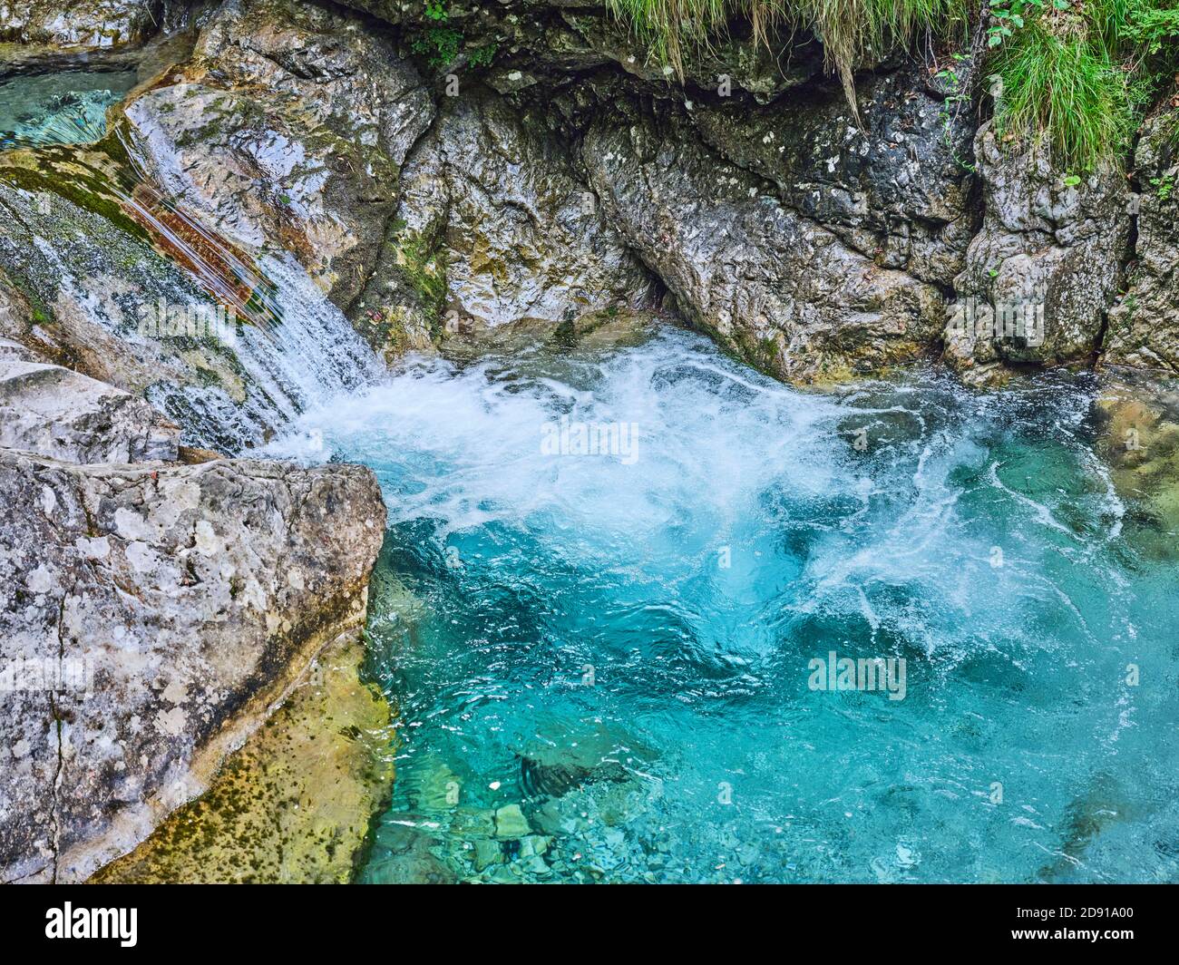 val vertova waterfalls, bergamo in italy Stock Photo - Alamy