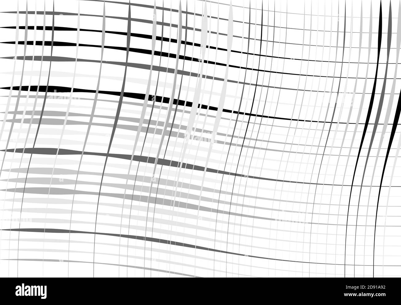 Grid, mesh of wavy, undulating, waving, billowy lines. Abstract black ...