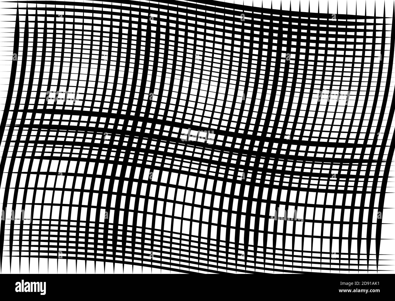 Grid, mesh of wavy, undulating, waving, billowy lines. Abstract black ...