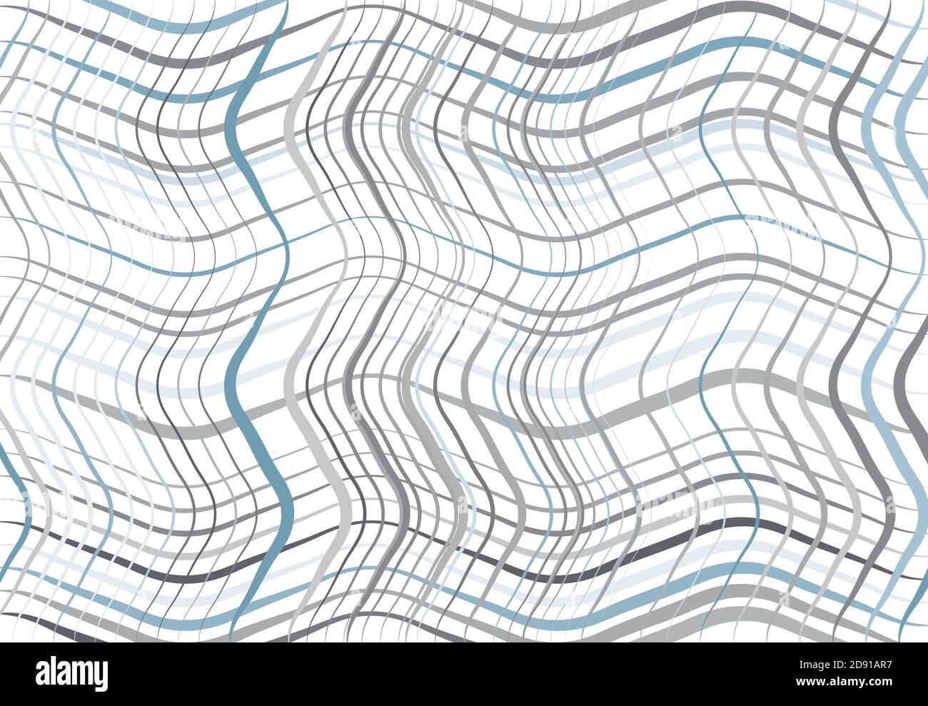 Grid, mesh of wavy, undulating, waving, billowy lines. Abstract black ...