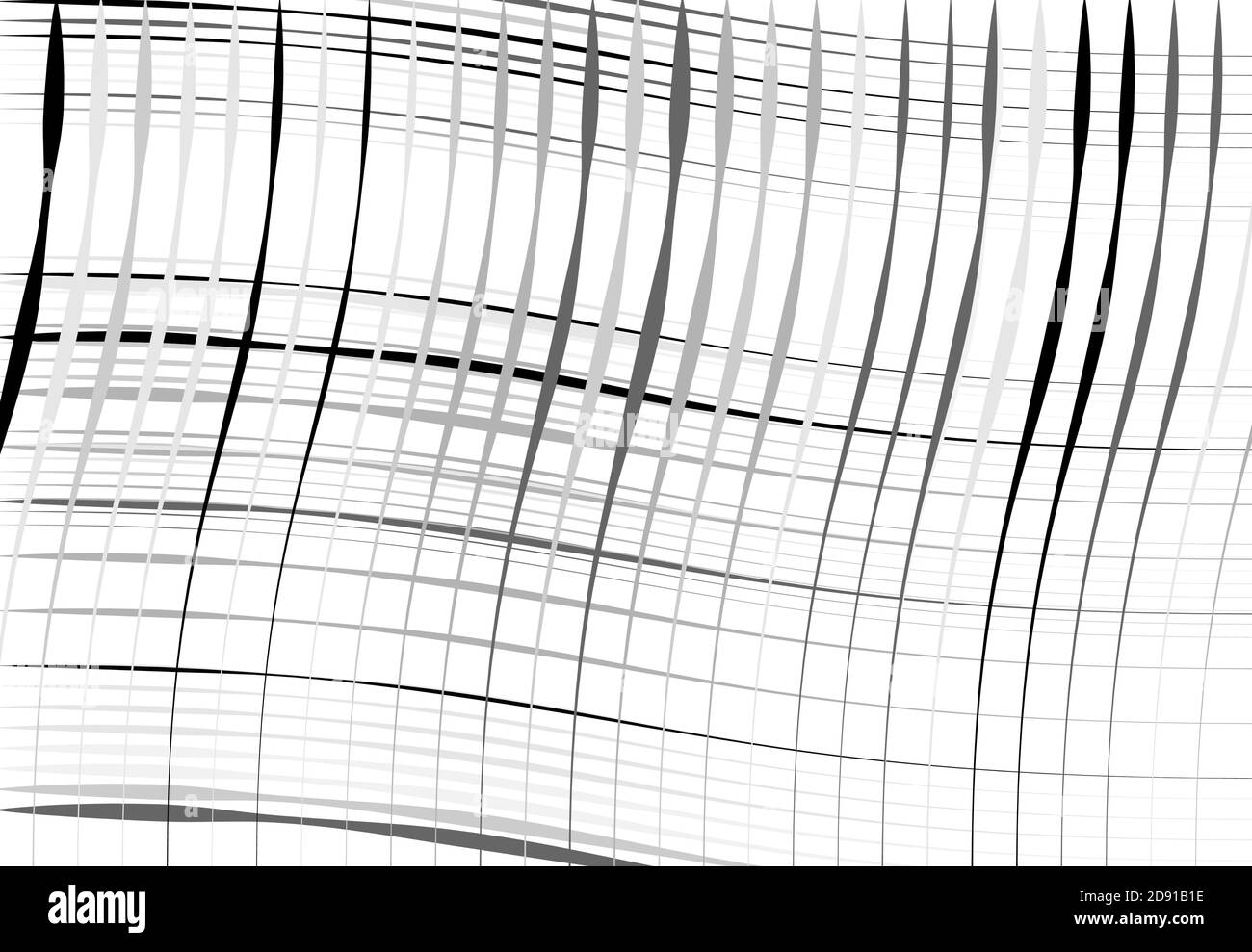 Grid, mesh of wavy, undulating, waving, billowy lines. Abstract black ...