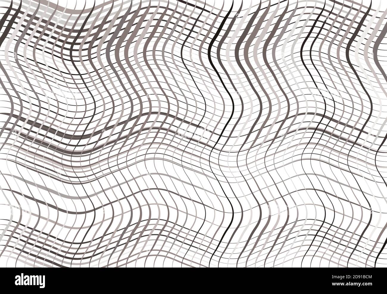 Grid Mesh Of Wavy Undulating Waving Billowy Lines Abstract Black And White Grayscale