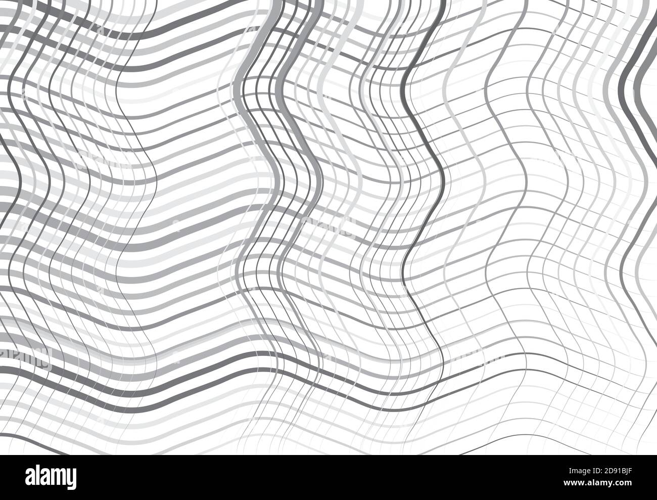 Grid, mesh of wavy, undulating, waving, billowy lines. Abstract black ...