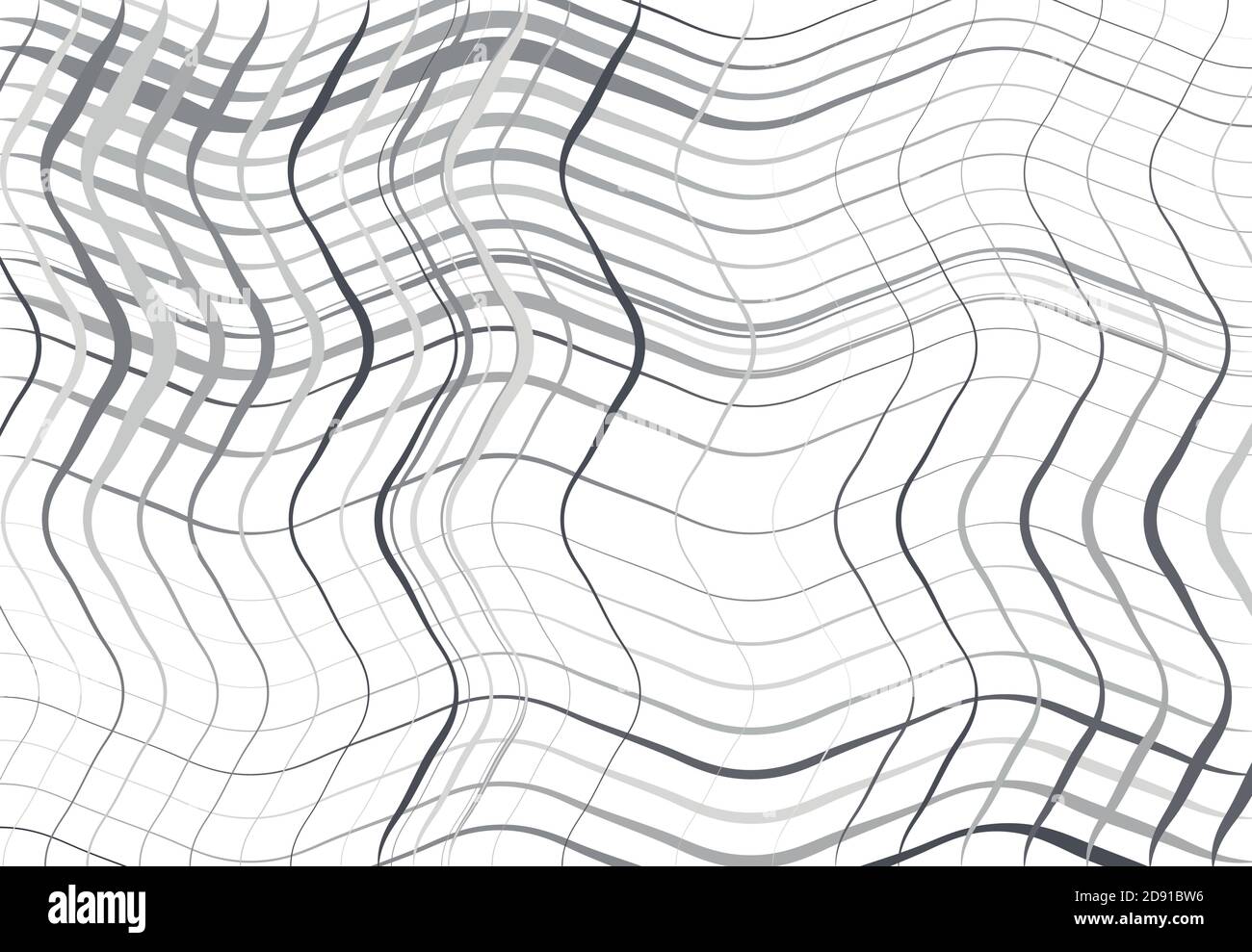 Grid Mesh Of Wavy Undulating Waving Billowy Lines Abstract Black And White Grayscale