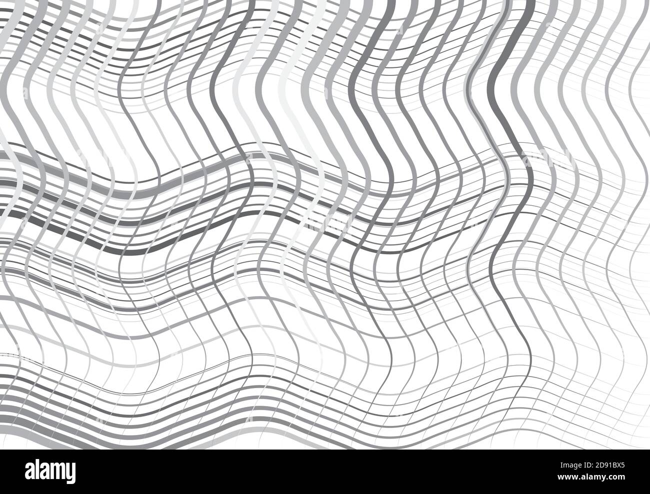 Grid, mesh of wavy, undulating, waving, billowy lines. Abstract black ...