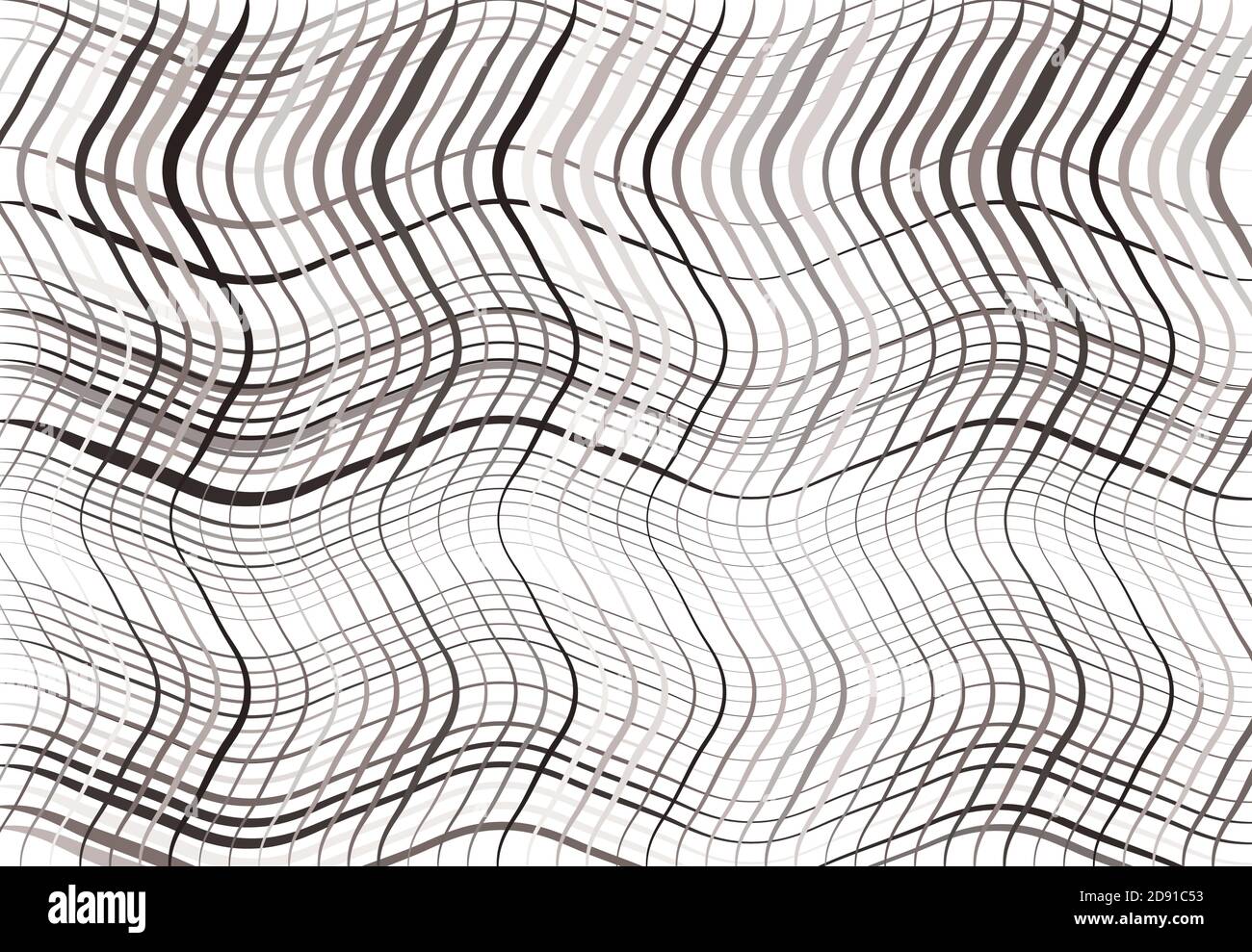 Grid Mesh Of Wavy Undulating Waving Billowy Lines Abstract Black And White Grayscale