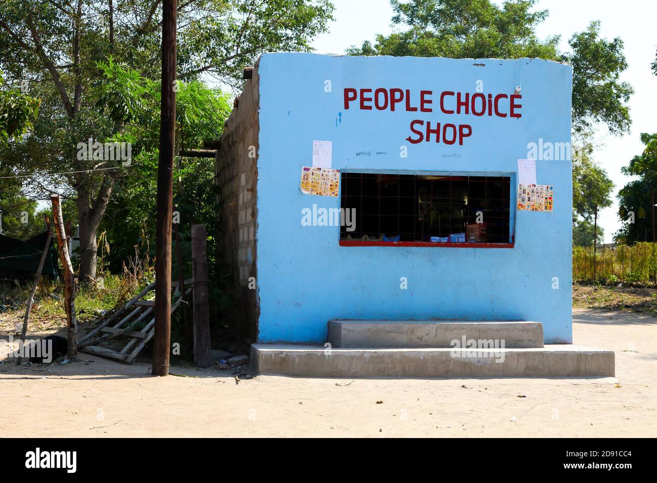 Sabi Sabi, South Africa - May 5, 2012: Outside Exterior of old Spaza ...