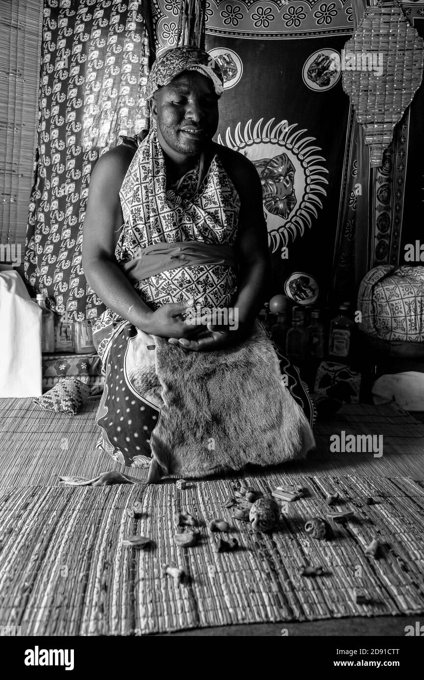 Sabi Sabi, South Africa - May 5, 2012: African Male Traditional Healer ...