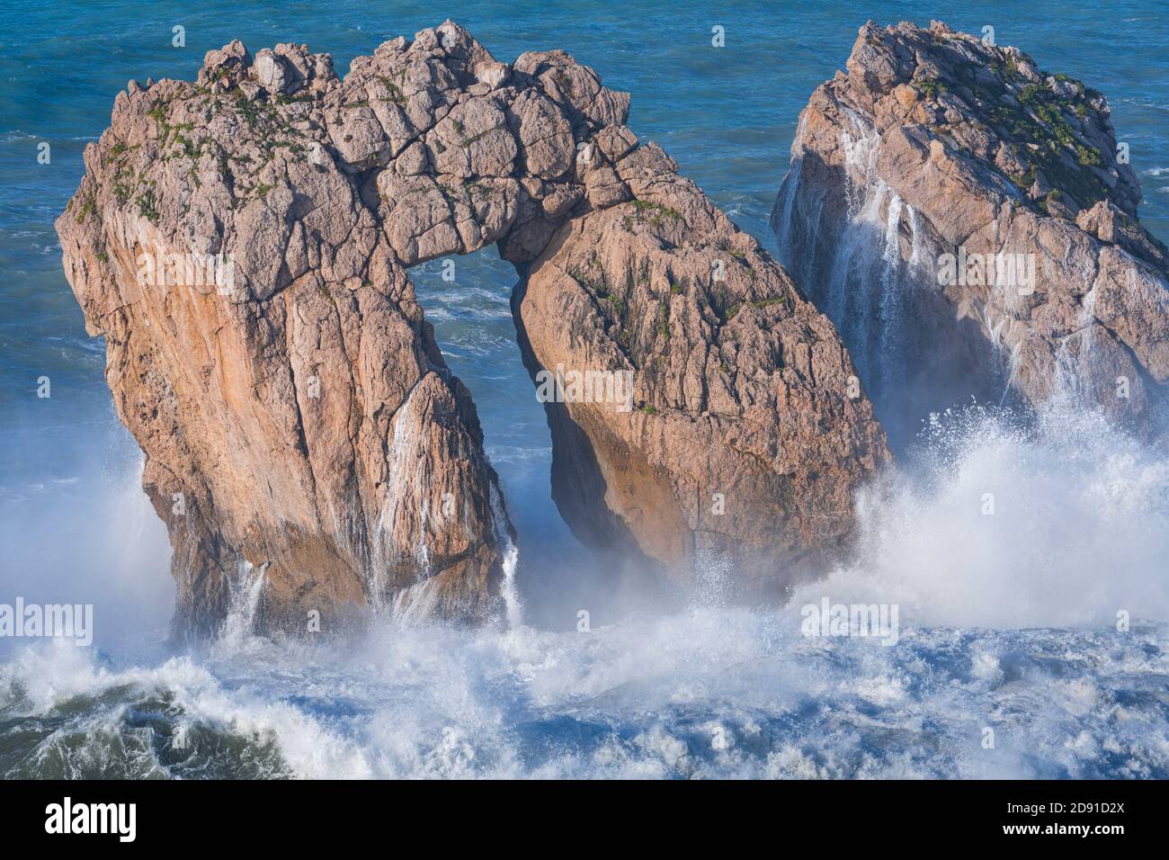 Swell in the Cantabrian Sea. Big waves in the so-called "Puerta del ...
