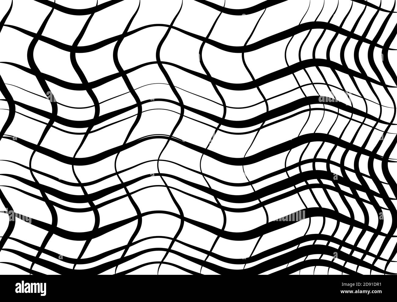 Grid Mesh Of Wavy Undulating Waving Billowy Lines Abstract Black And White Grayscale
