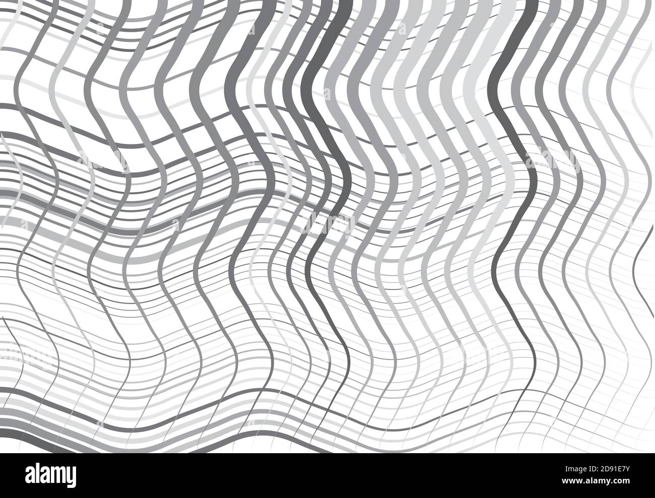Grid, mesh of wavy, undulating, waving, billowy lines. Abstract black ...