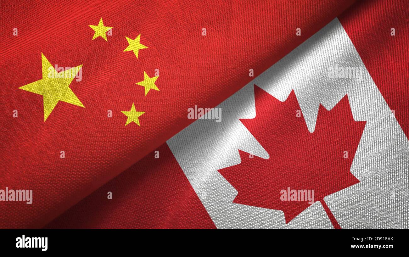 Canada china two flags hi-res stock photography and images - Alamy