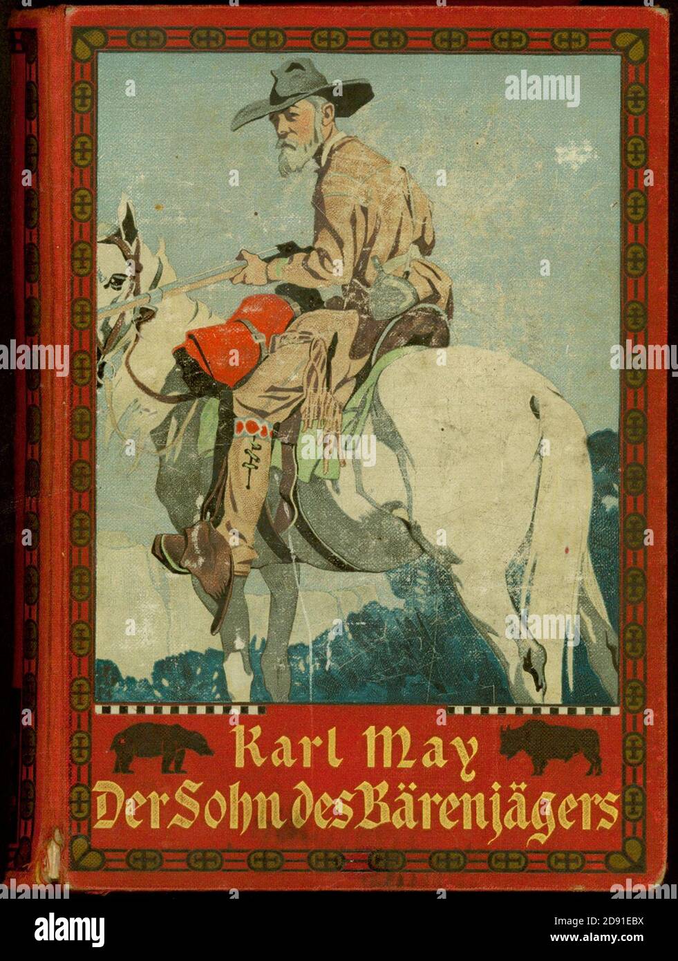 Karl May - Der Sohn des Bärenjägers, cover 1904 Stock Photo - Alamy