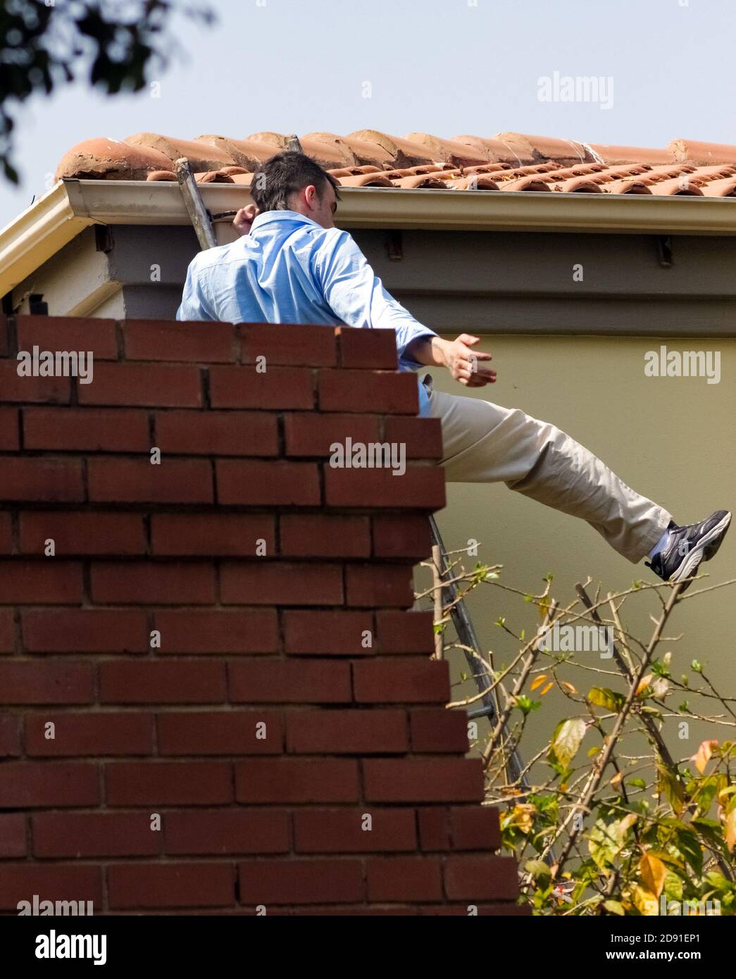 Johannesburg, South Africa - September 10, 2010: White male man falling ...