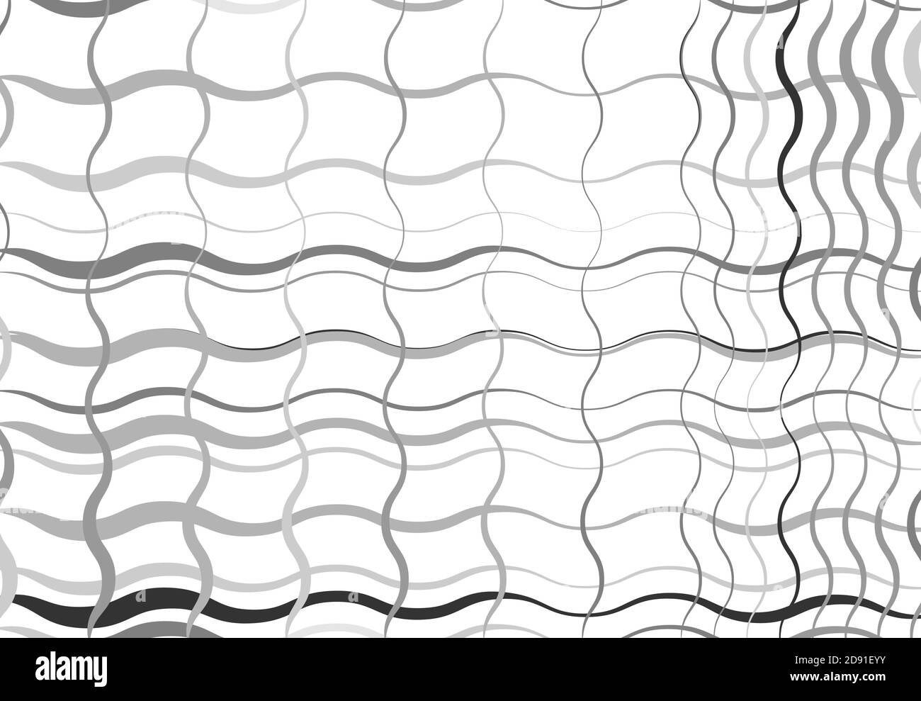 Grid, mesh of wavy, undulating, waving, billowy lines. Abstract black ...