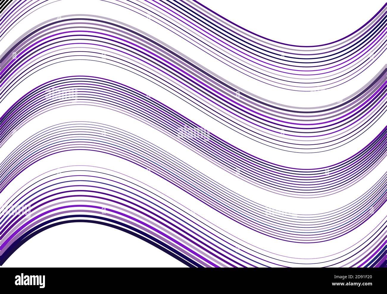 Colorful wavy, waving and undulating, billowy horizontal lines, stripes ...