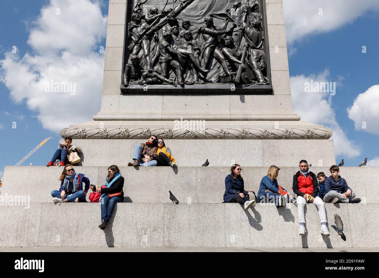 Relief at the base of nelsons column hi-res stock photography and ...